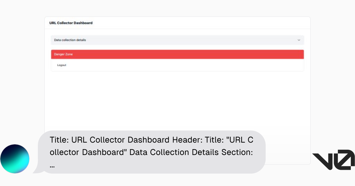 Title: URL Collector Dashboard Header: Title: "URL Collector Dashboard ...