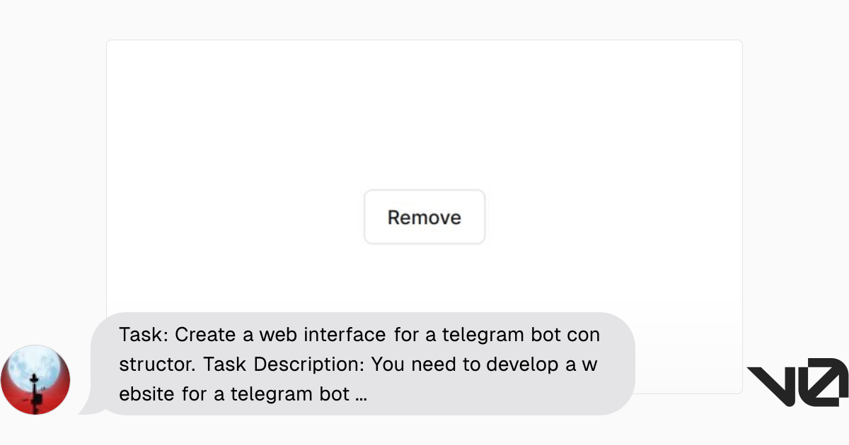Task: Create a web interface for a telegram bot constructor. Task ...