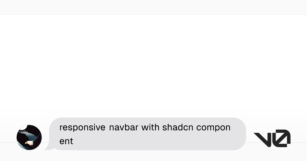 responsive navbar with shadcn component | A shadcn/ui and v0 generation - v0