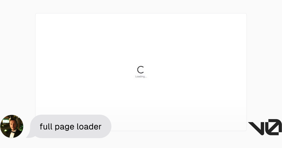 full page loader | A shadcn/ui and v0 generation - v0
