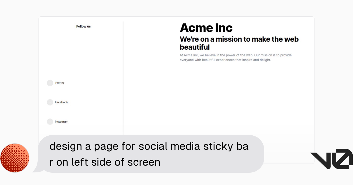 design a page for social media sticky bar on left side of screen | A ...