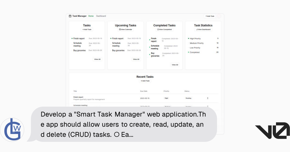 Develop a "Smart Task Manager" web application.The app should allow ...