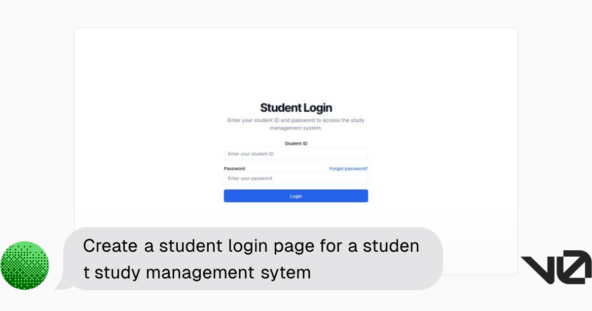 Create a student login page for a student study management sytem | A ...