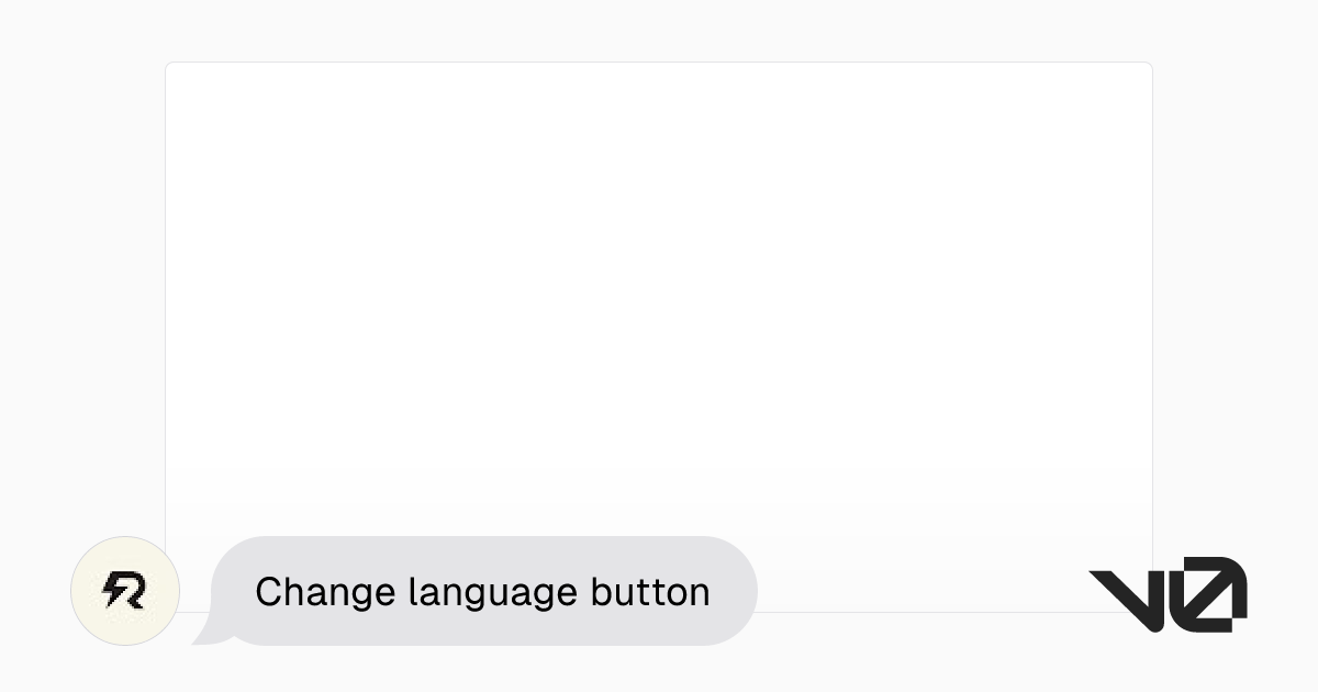 Change language button | A shadcn/ui and v0 generation - v0