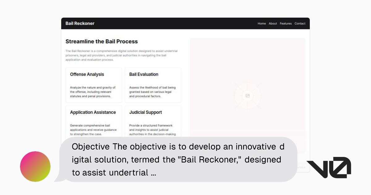 Objective The objective is to develop an innovative digital solution, termed the "Bail Reckoner ...