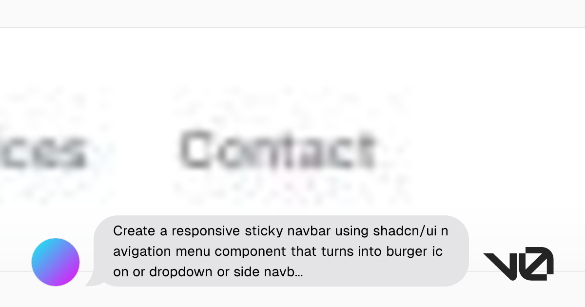 Create a responsive sticky navbar using shadcn/ui navigation menu component that turns into ...