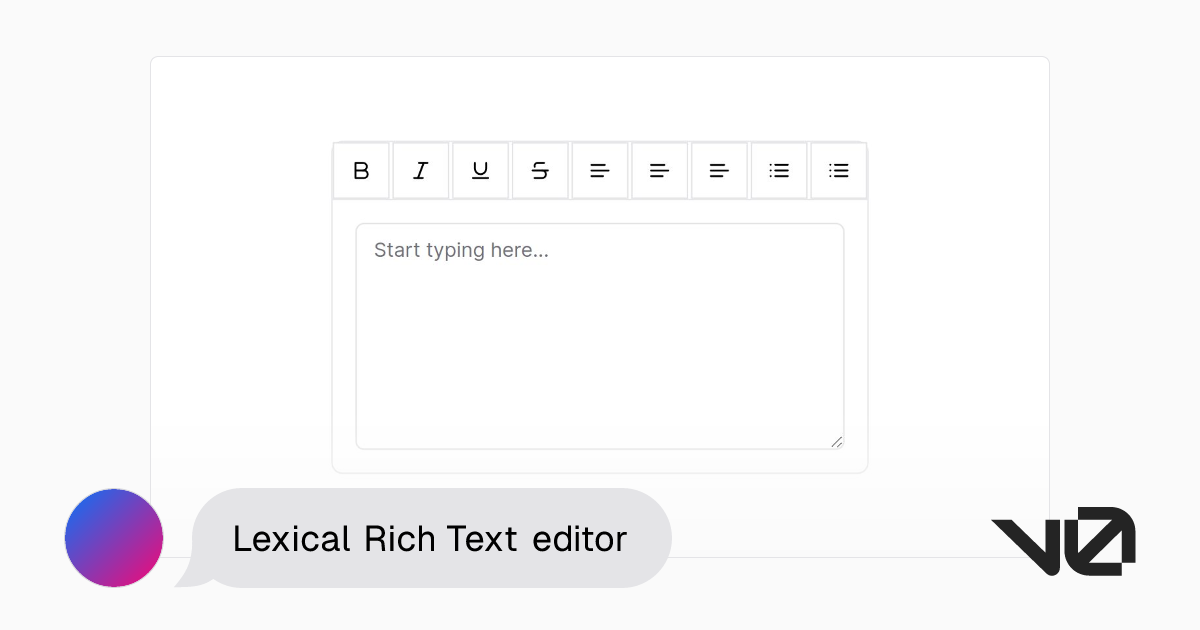 Lexical Rich Text editor | A shadcn/ui and v0 generation - v0
