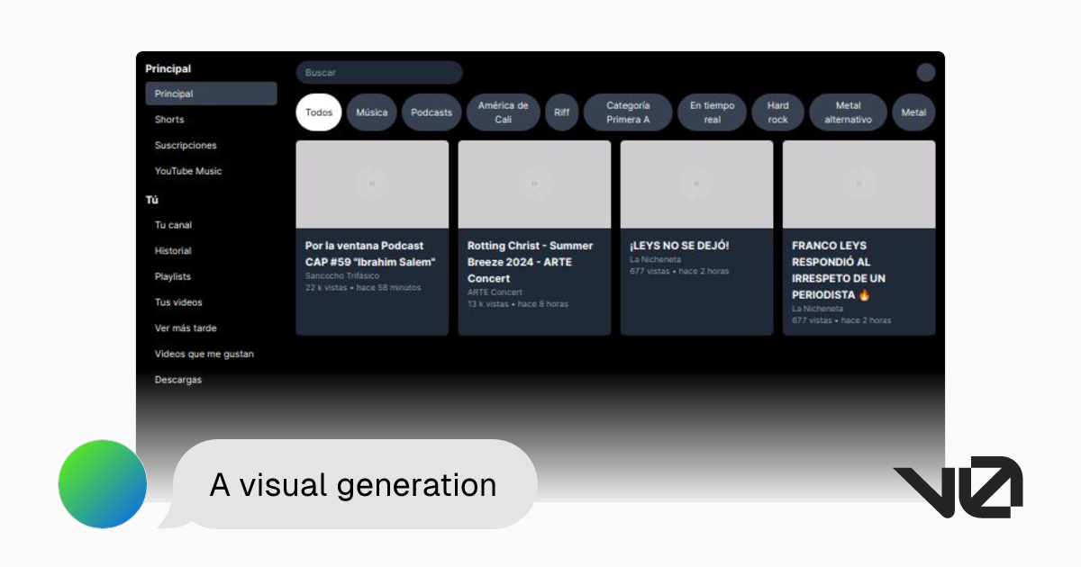 A visual generation | A shadcn/ui and v0 generation - v0