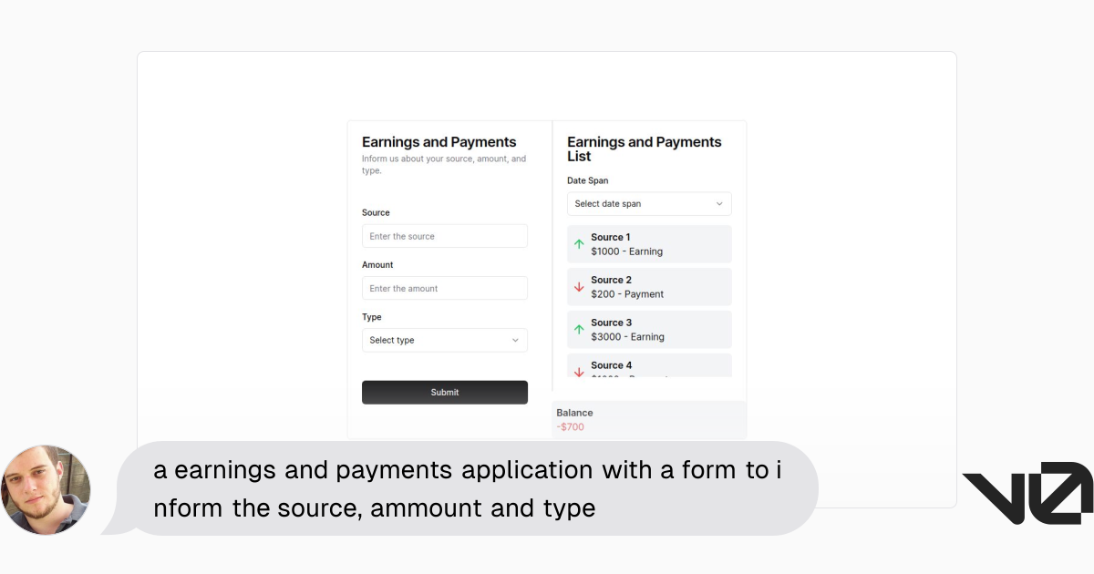 a earnings and payments application with a form to inform the source ...