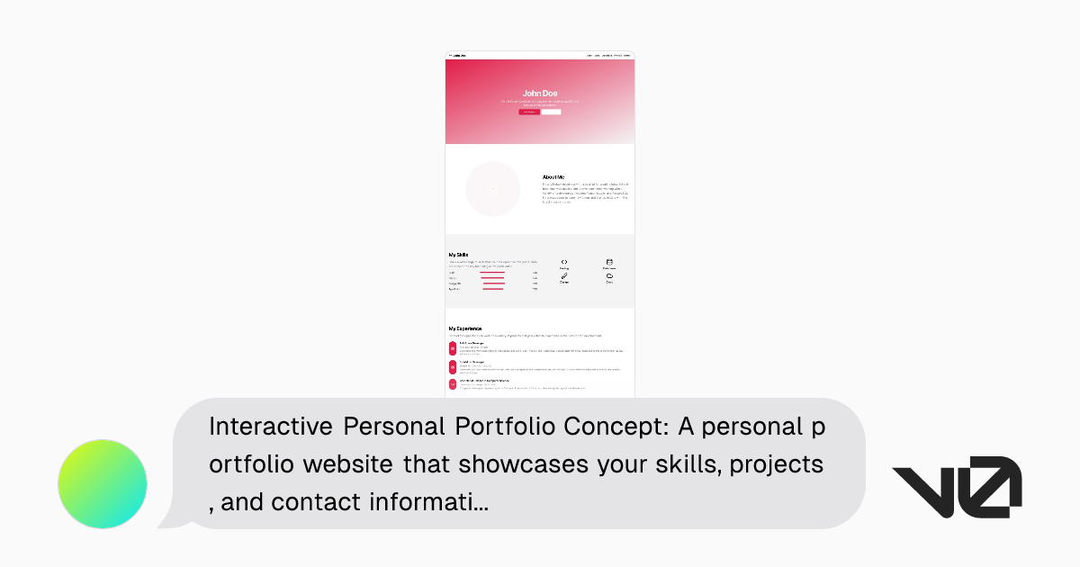 Interactive Personal Portfolio Concept: A personal portfolio website ...