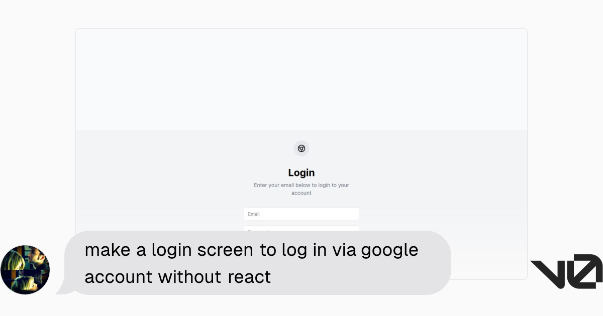 make a login screen to log in via google account without react | A ...
