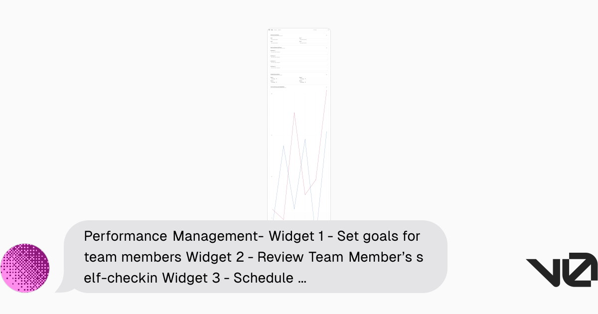 Performance Management- Widget 1 - Set goals for team members Widget 2 ...