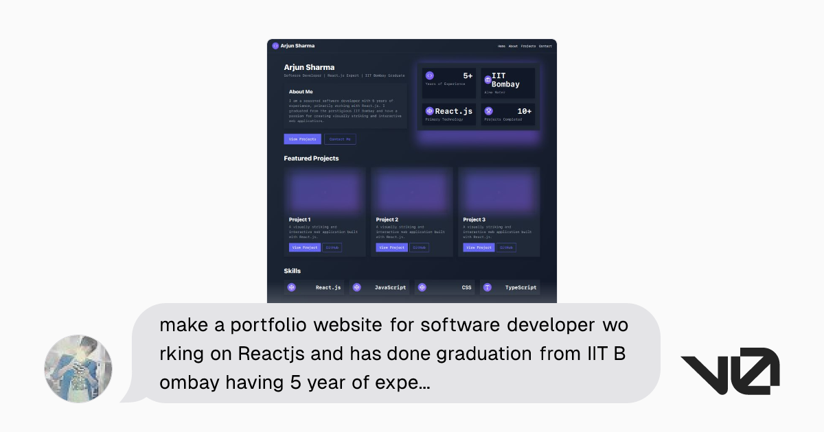 make a portfolio website for software developer working on Reactjs and ...