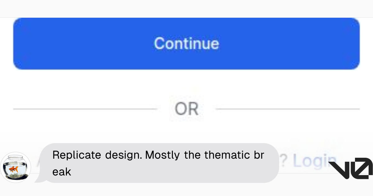 Replicate design. Mostly the thematic break | A shadcn/ui and v0 ...