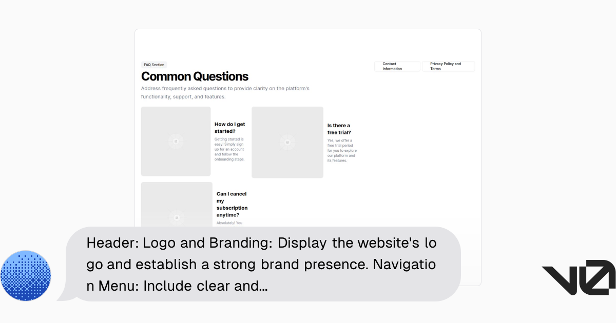Header: Logo and Branding: Display the website's logo and establish a ...