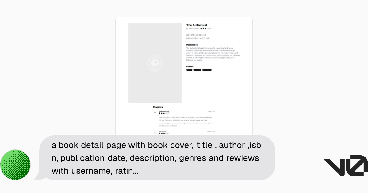 a book detail page with book cover, title , author ,isbn, publication ...
