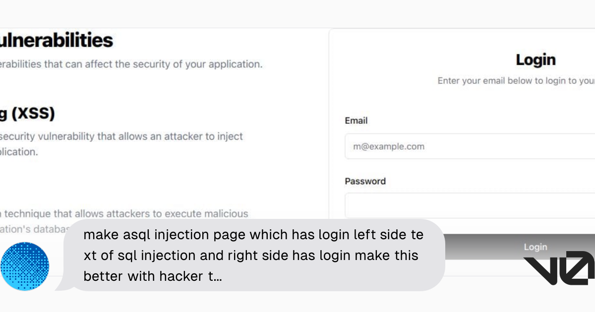 make asql injection page which has login left side text of sql ...