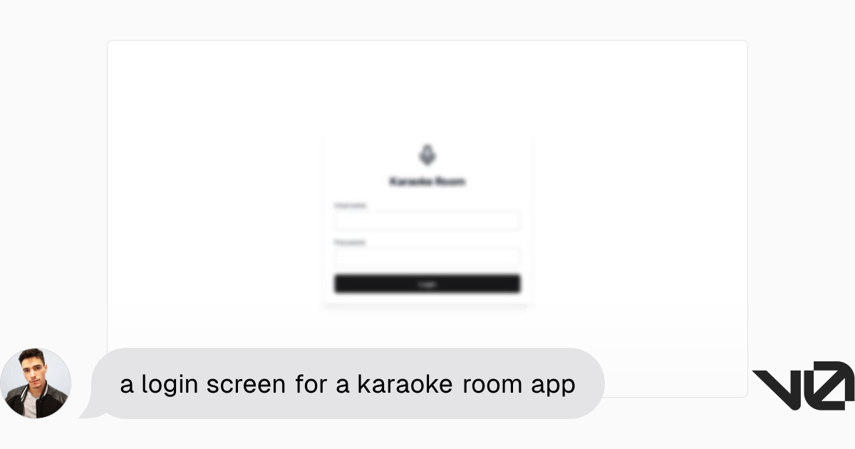 a login screen for a karaoke room app | A shadcn/ui and v0 generation - v0