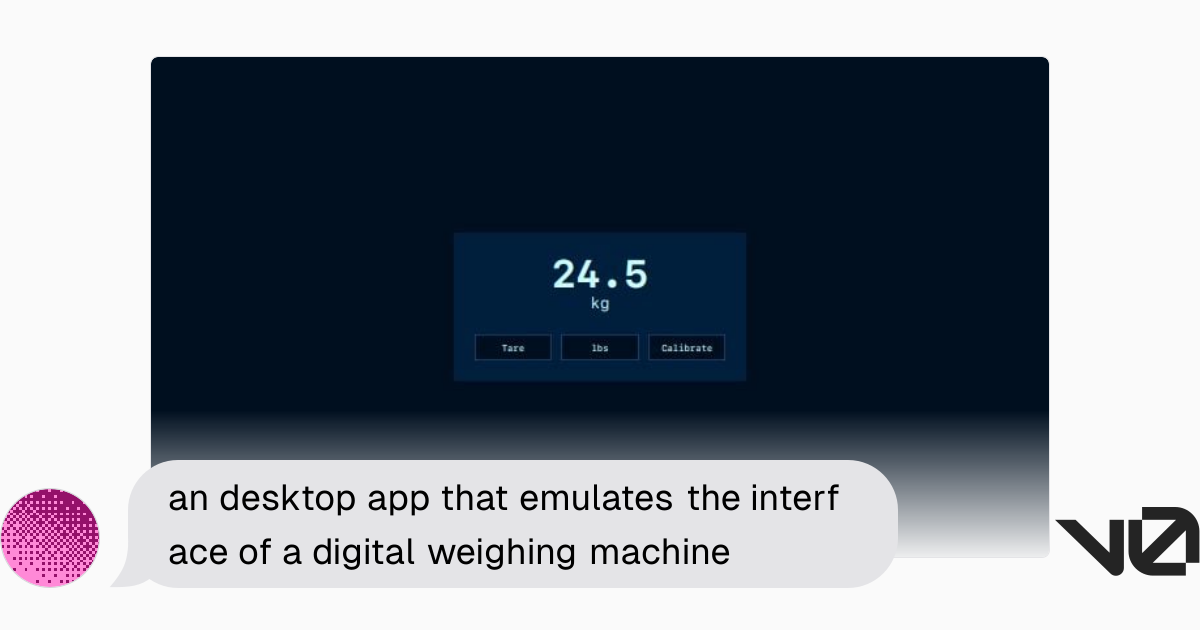 an desktop app that emulates the interface of a digital weighing ...
