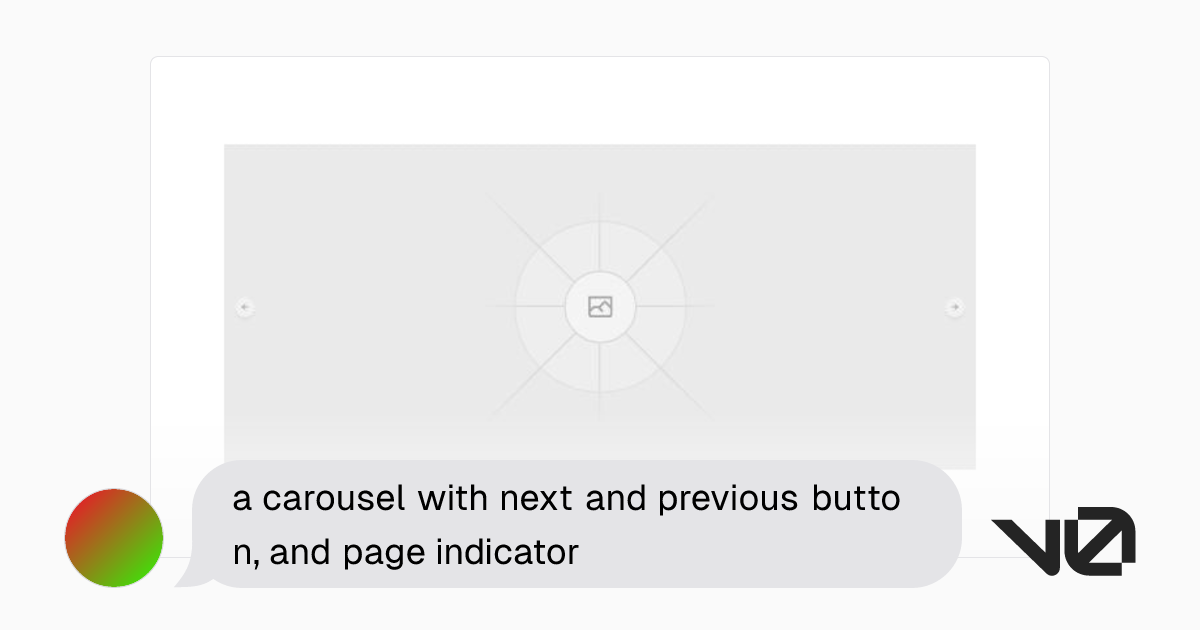 a carousel with next and previous button, and page indicator | A shadcn/ui and v0 generation - v0