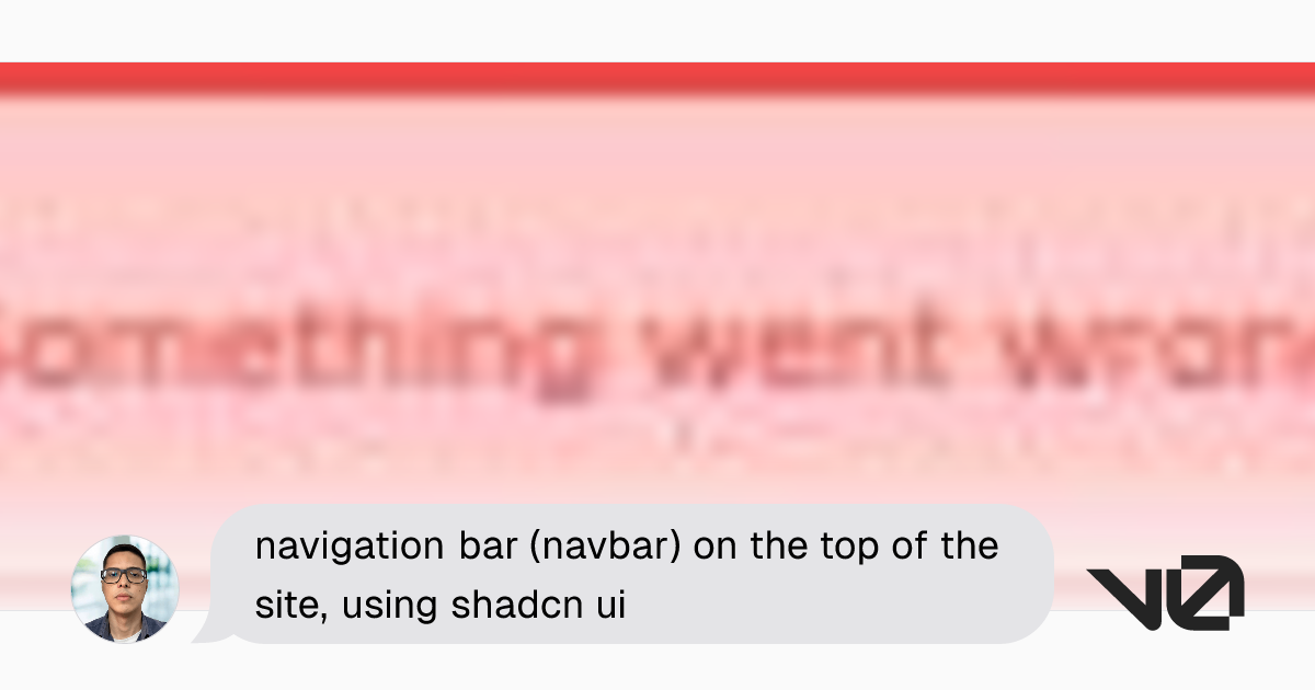 navigation bar (navbar) on the top of the site, using shadcn ui | A shadcn/ui and v0 generation - v0