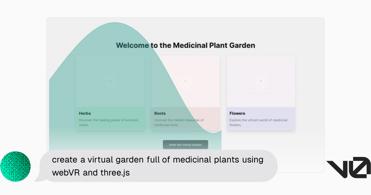 create a virtual garden full of medicinal plants using webVR and three ...