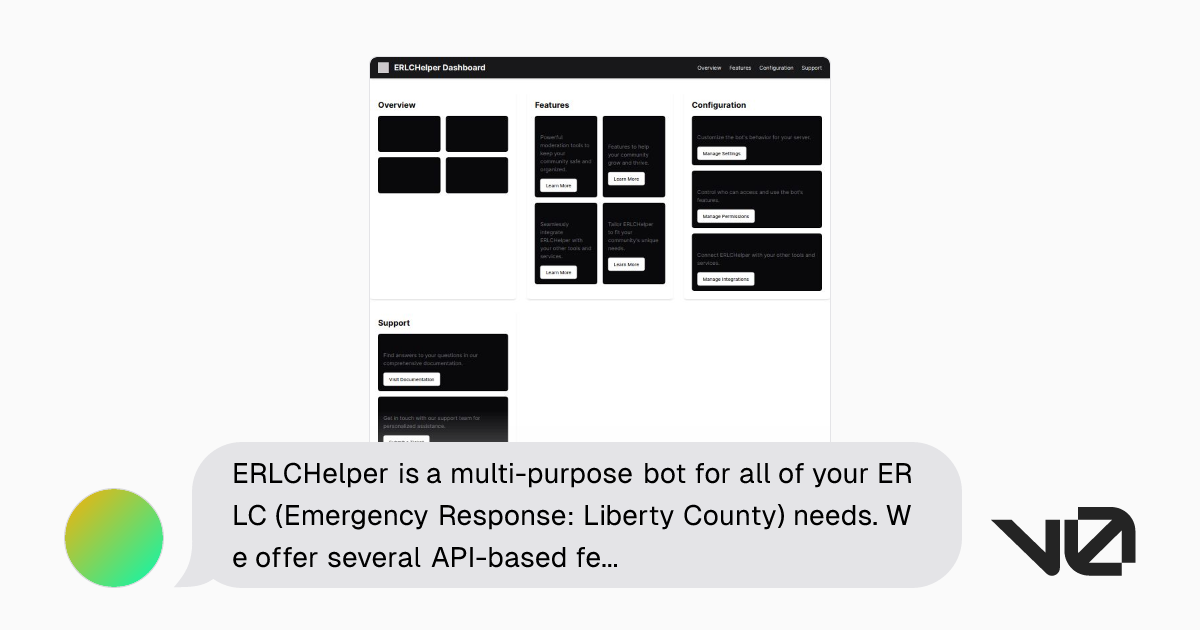 ERLCHelper is a multi-purpose bot for all of your ERLC (Emergency ...