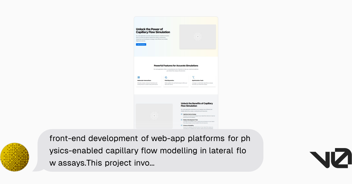 front-end development of web-app platforms for physics-enabled capillary flow modelling in ...