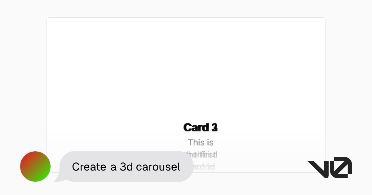 Create a 3d carousel | A shadcn/ui and v0 generation - v0